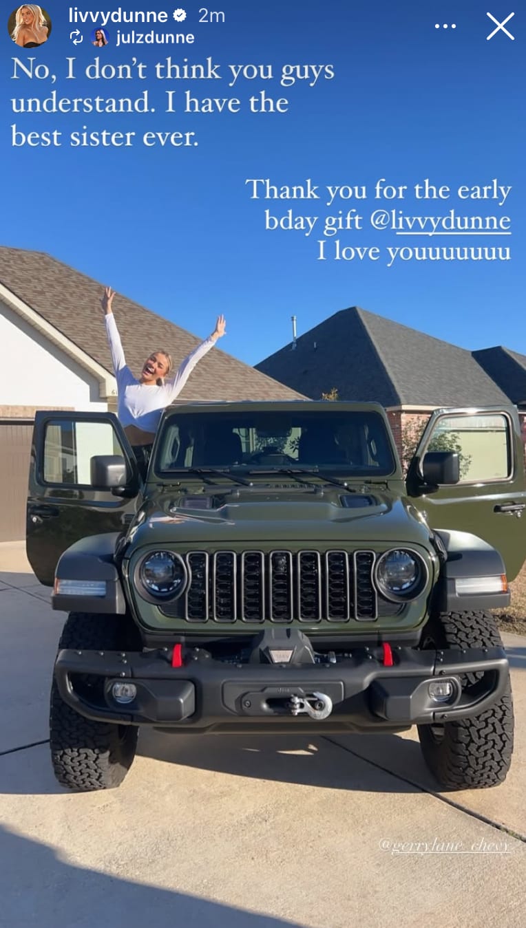 Livvy Dunne surprises sister Julz with epic early birthday present in ...