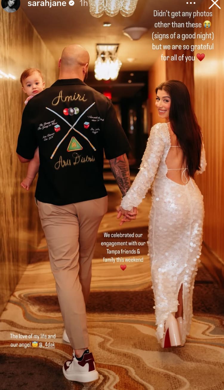 Dak Prescott, fiancée Sarah Jane share adorable engagement party moment ...