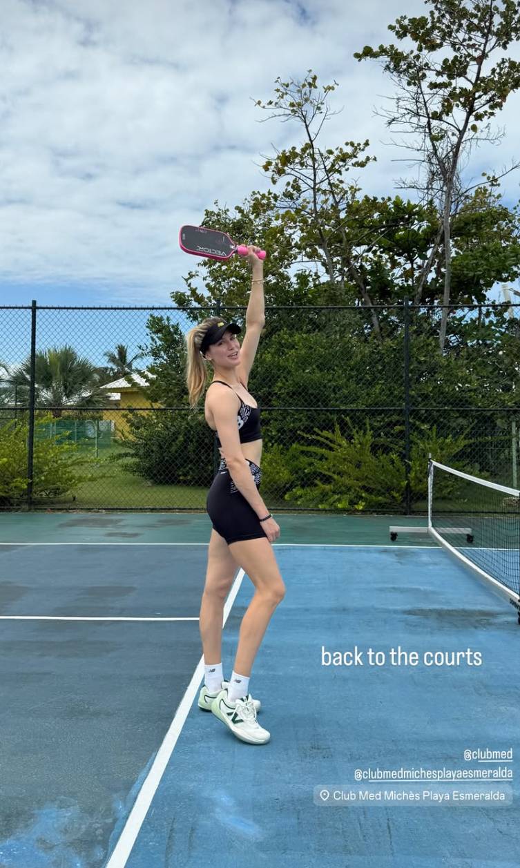 Genie Bouchard stuns away from pickleball court in fire bikini for ...