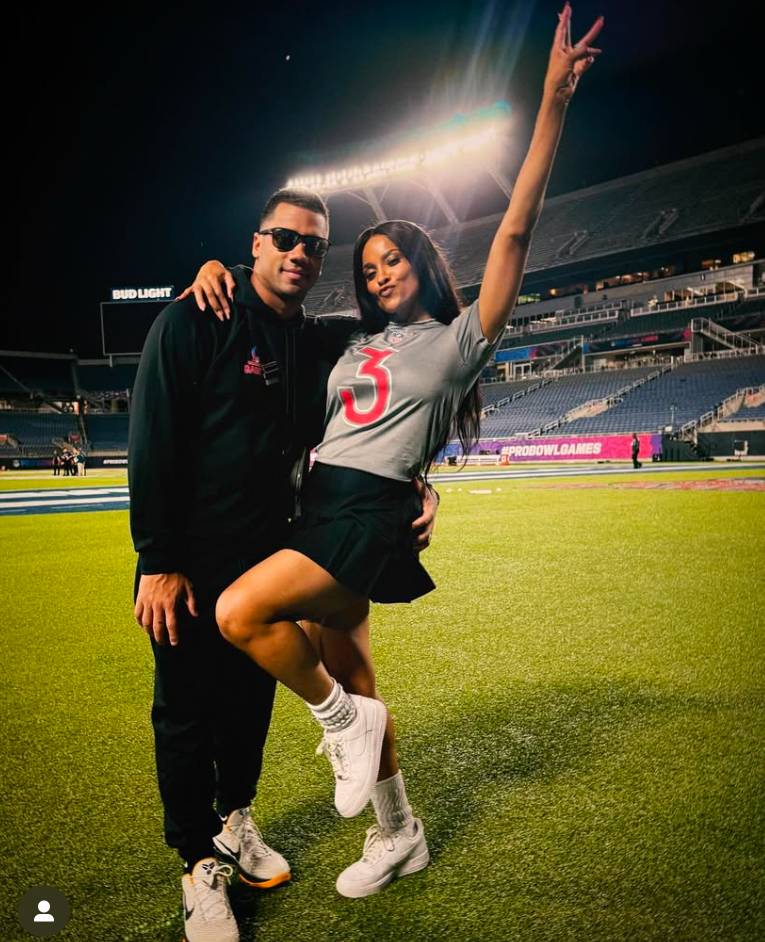 Ciara stuns in cheerleader fit beside Steelers QB Russell Wilson