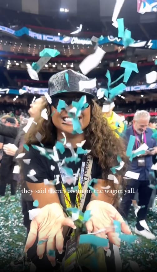 Travis Kelce's ex Kayla Nicole celebrates Eagles Super Bowl win ...