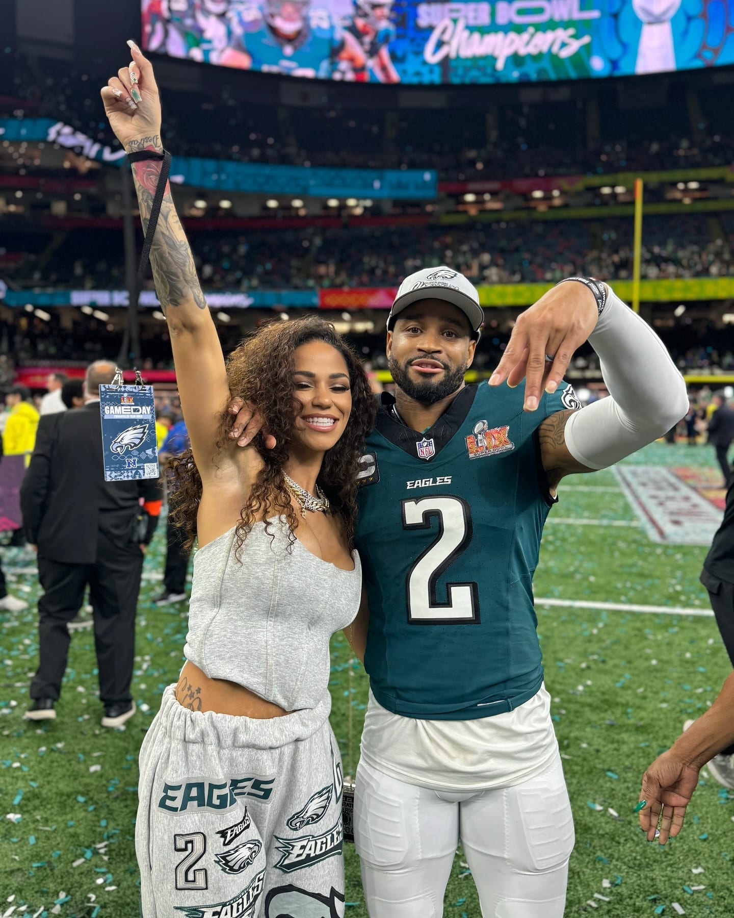 Darius Slay's wife Jennifer celebrates Eagles Super Bowl win in ...