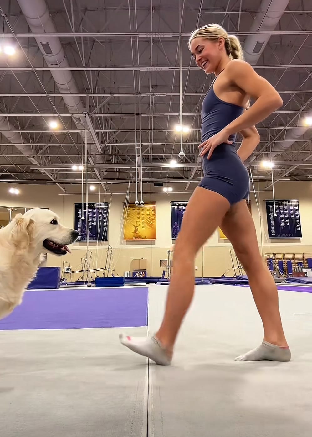 Livvy Dunne shows off insane flexibility with full-splits move in sizzling bodysuit