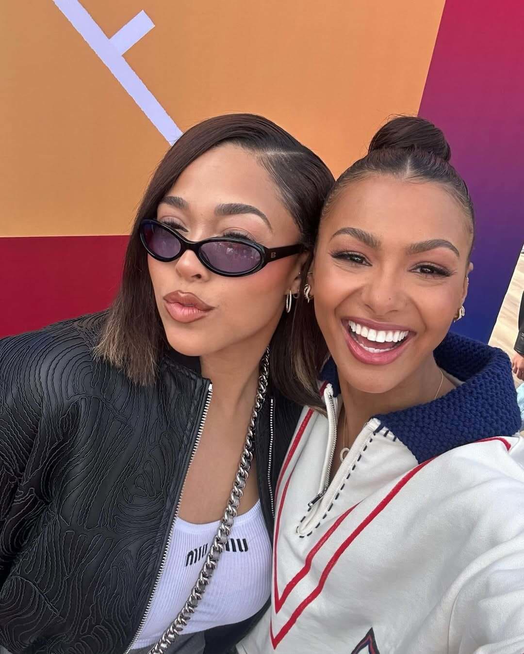 NBA WAG Jordyn Woods swoons over selfie with ESPN's Malika Andrews