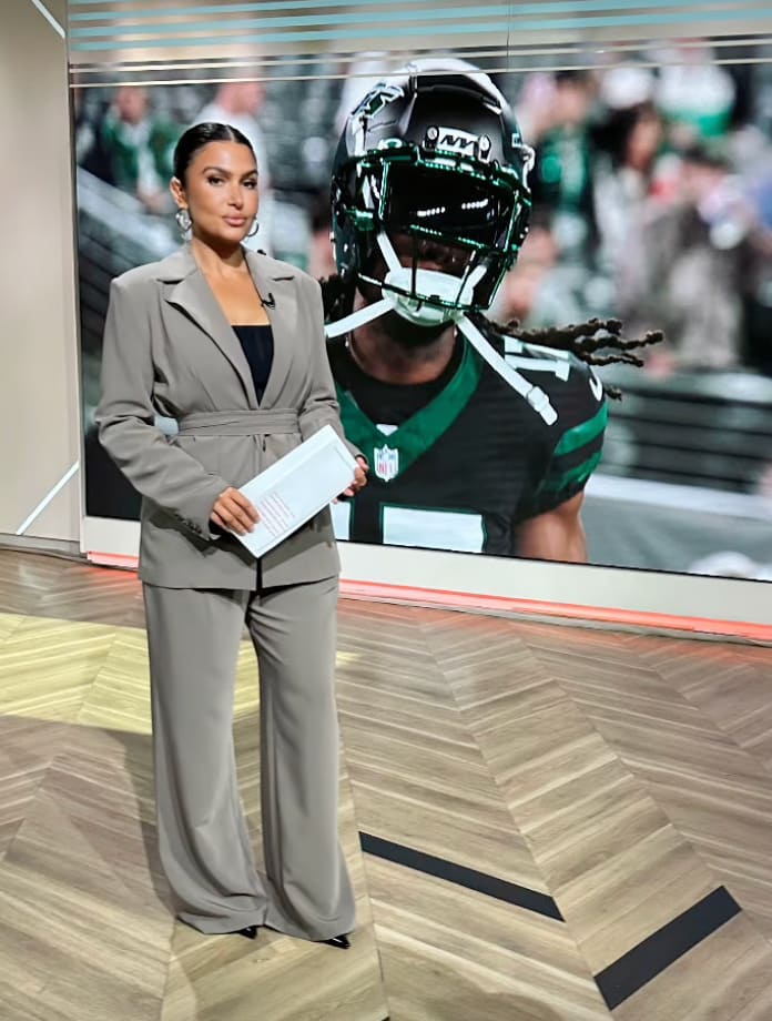 ESPN's Molly Qerim slays sleek business suit for big NFL free agency fit