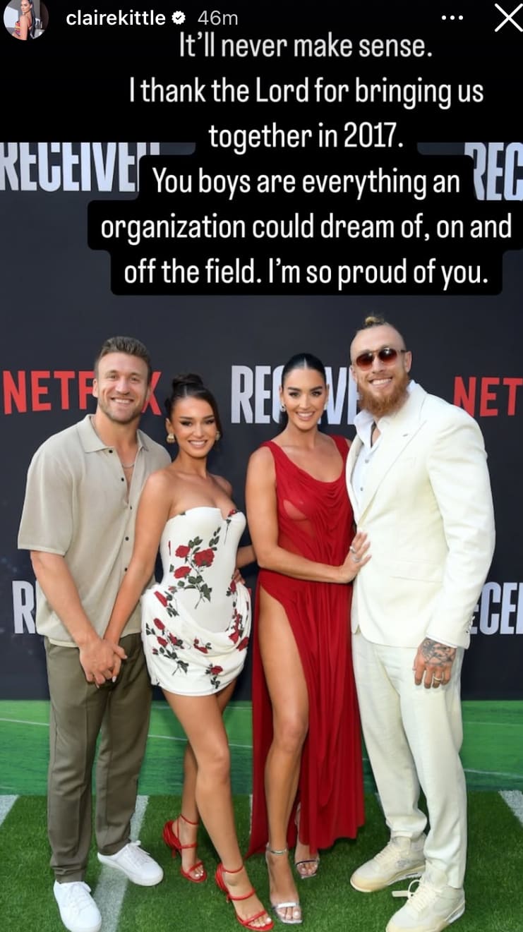 George Kittle, wife Claire devastated over Kyle Juszczyk 49ers news