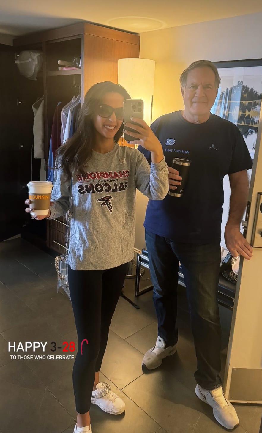 Bill Belichick’s girlfriend taunts Falcons fans in couples’ 3-28 troll ...