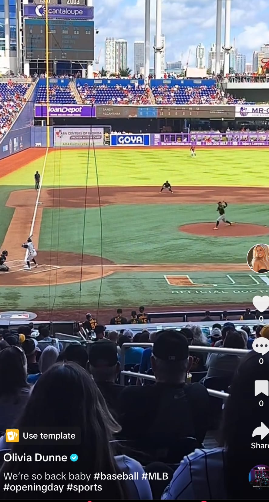 Livvy Dunne curiously deletes TikTok attending Paul Skenes’ Pirates opener