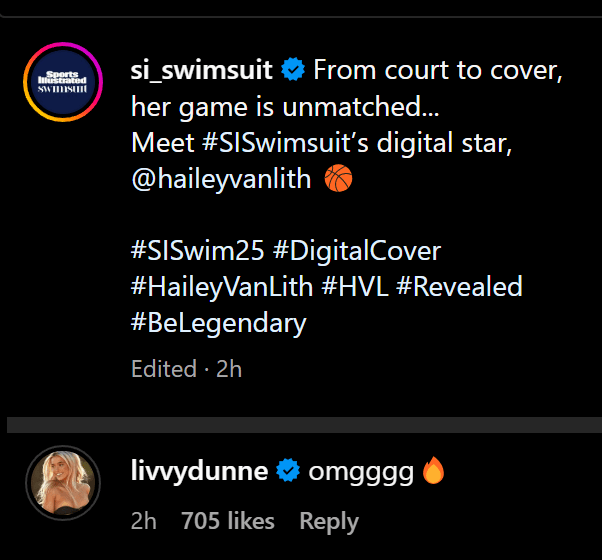 Livvy Dunne gushes over Hailey Van Lith behind-the-scenes SI Swimsuit ...