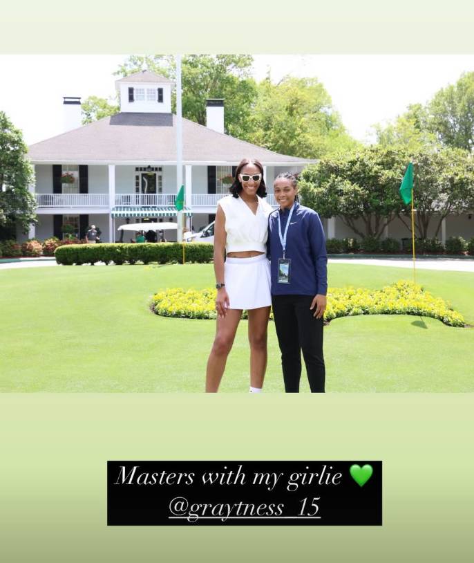 WNBA MVP A'ja Wilson slays all-white fit to upstage Allisha Gray at Masters