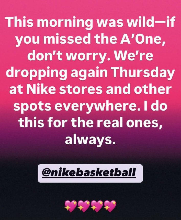WNBA MVP A'ja Wilson pens sweet note for Nike A'One kicks selling out ...