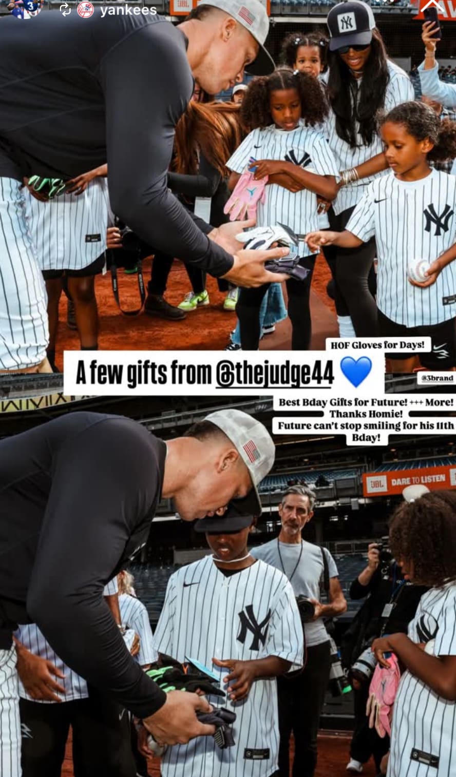 Russell Wilson, Ciara rock matching Yankees jerseys with kids for Mets ...