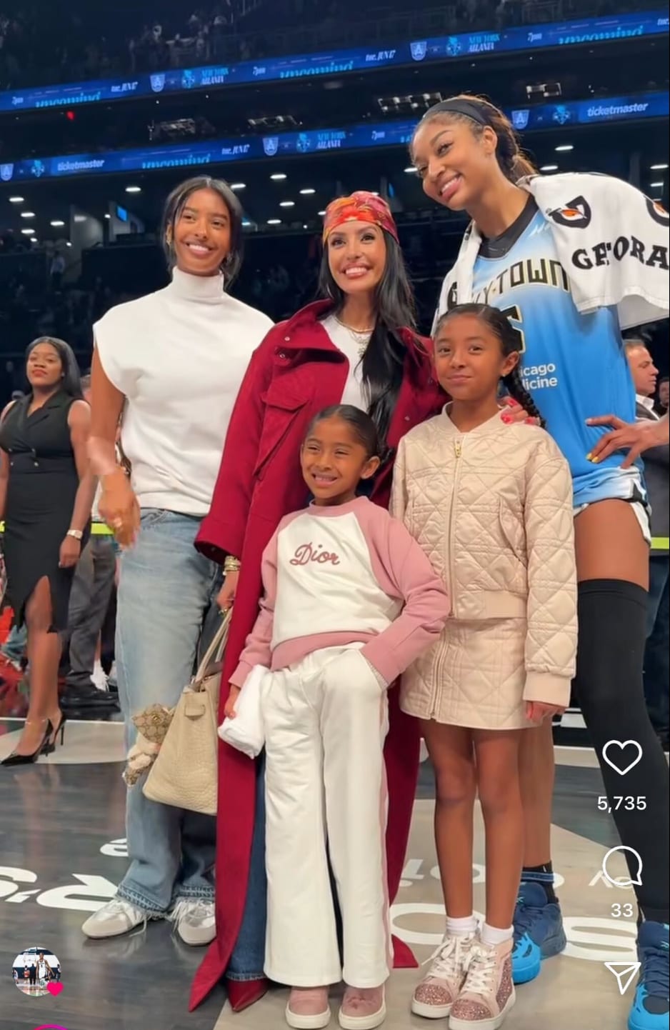 Vanessa Bryant, daughter Natalia tiny beside 6-foot-3 Angel Reese after ...