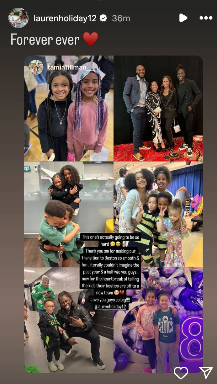 Jrue Holiday's wife Lauren has sweet 2-word reaction to heartbreaking ...
