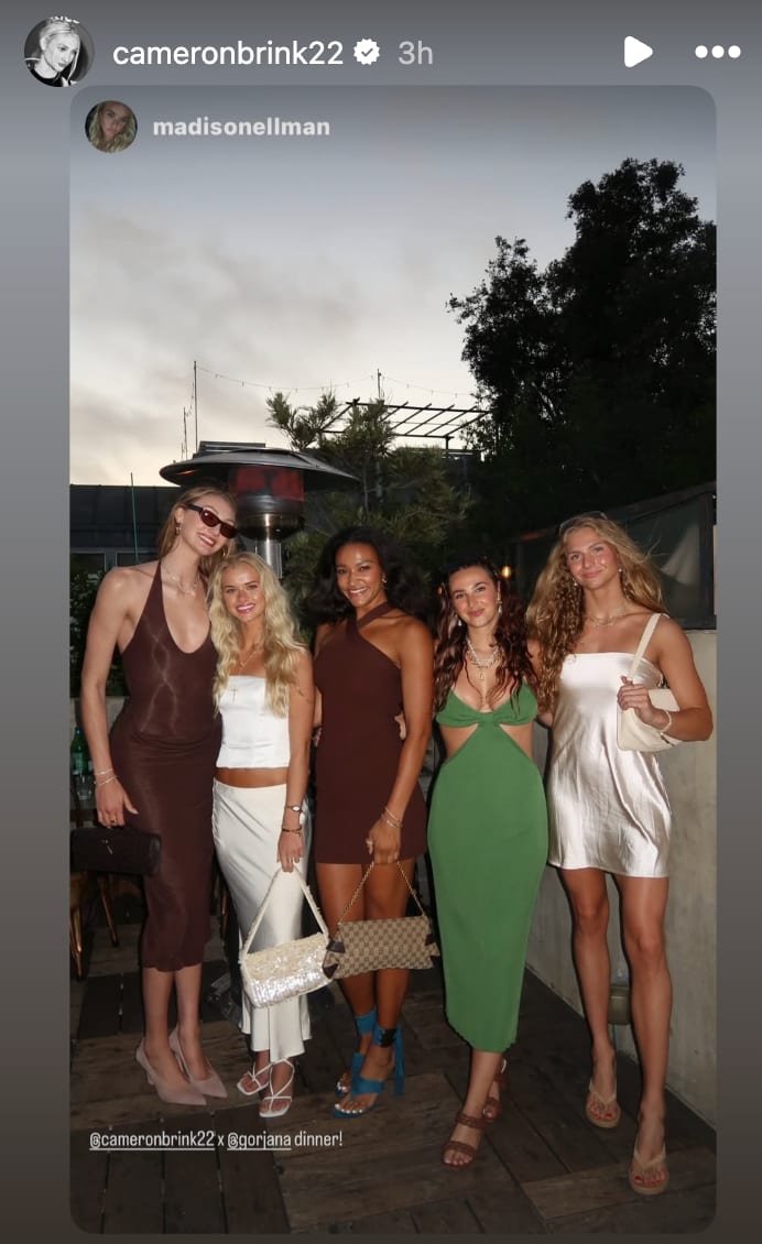 6-foot-4 Cameron Brink towers over fellow models at swanky LA lunch