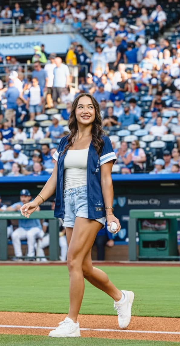 Aleah Finnegan crushes jean shorts fit almost as perfect as Royals ...