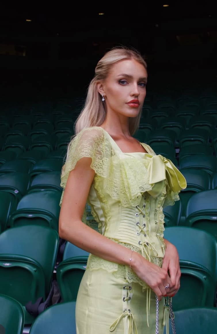 Taylor Fritz's gf Morgan Riddle rocks Wimbledon 'giant tennis ball ...