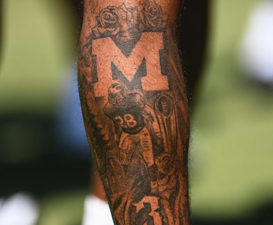 Former Wolverine Will Johnson unveils tattoo honoring Michigan and ...