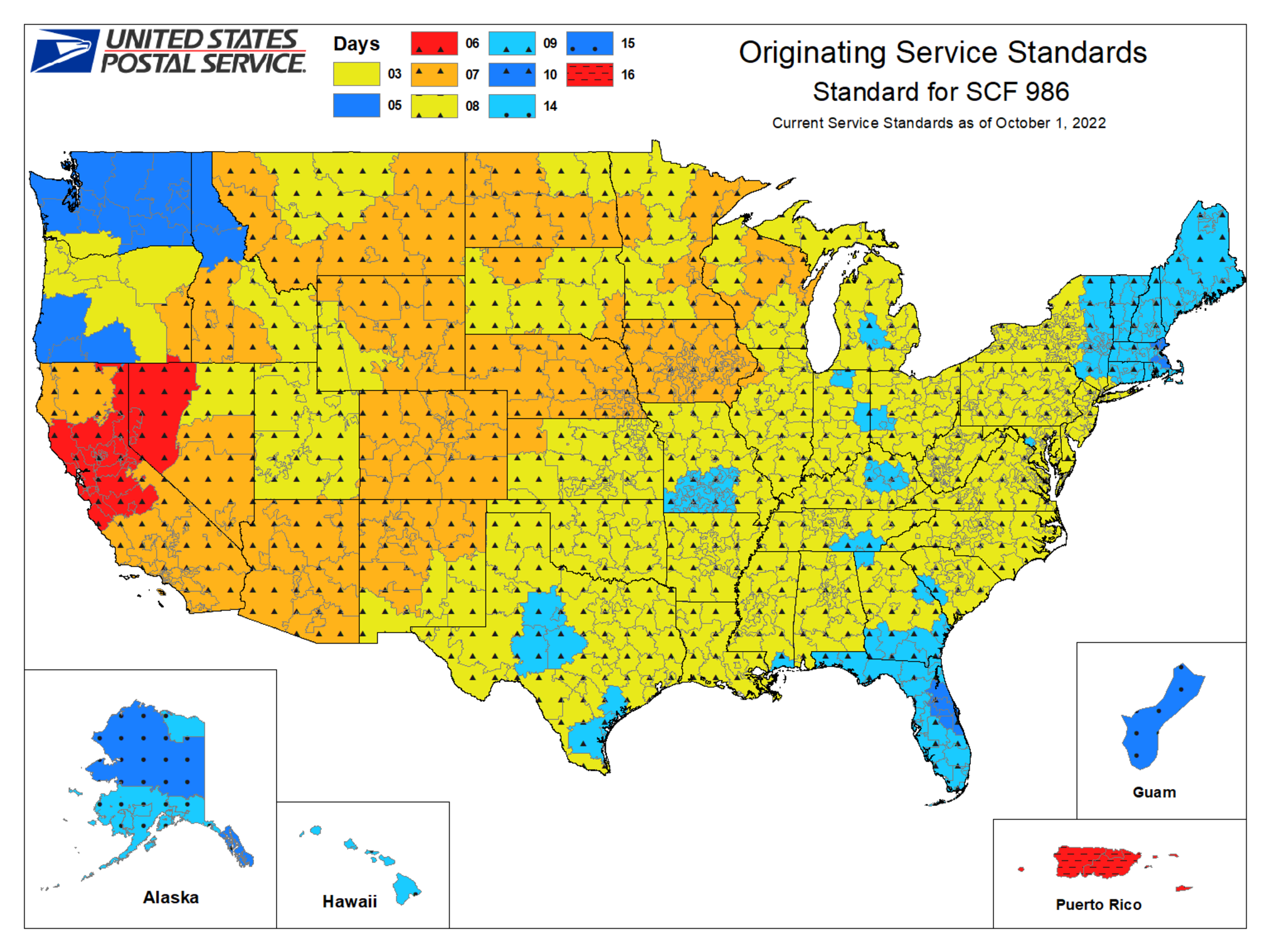 This USPS Map Will Help You Figure Out When Your Letter Will Arrive