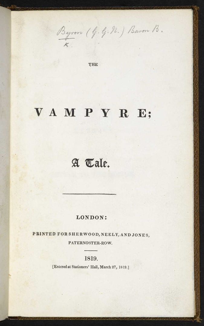 The Wild History of John Polidori’s ‘The Vampyre’