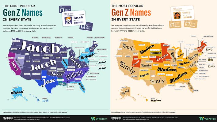 Every U.S. State’s Most Popular Name by Generation (With Maps) – ReportWire