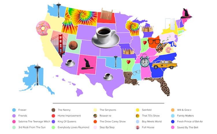 The Most Popular '90s Sitcom in Each State | Mental Floss